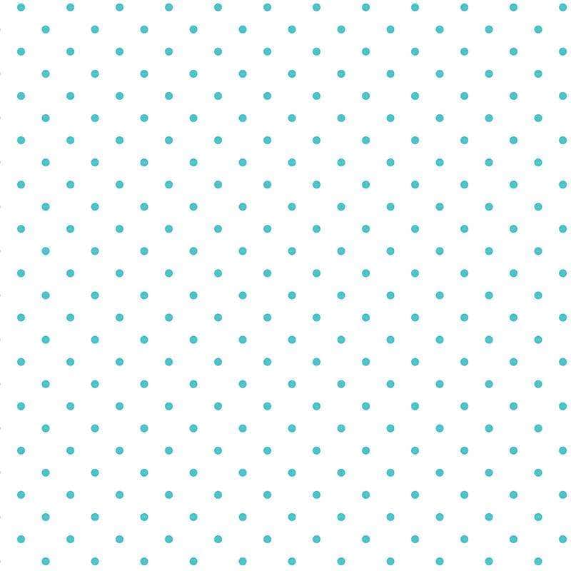 Papel de parede poá branco e azul tiffany