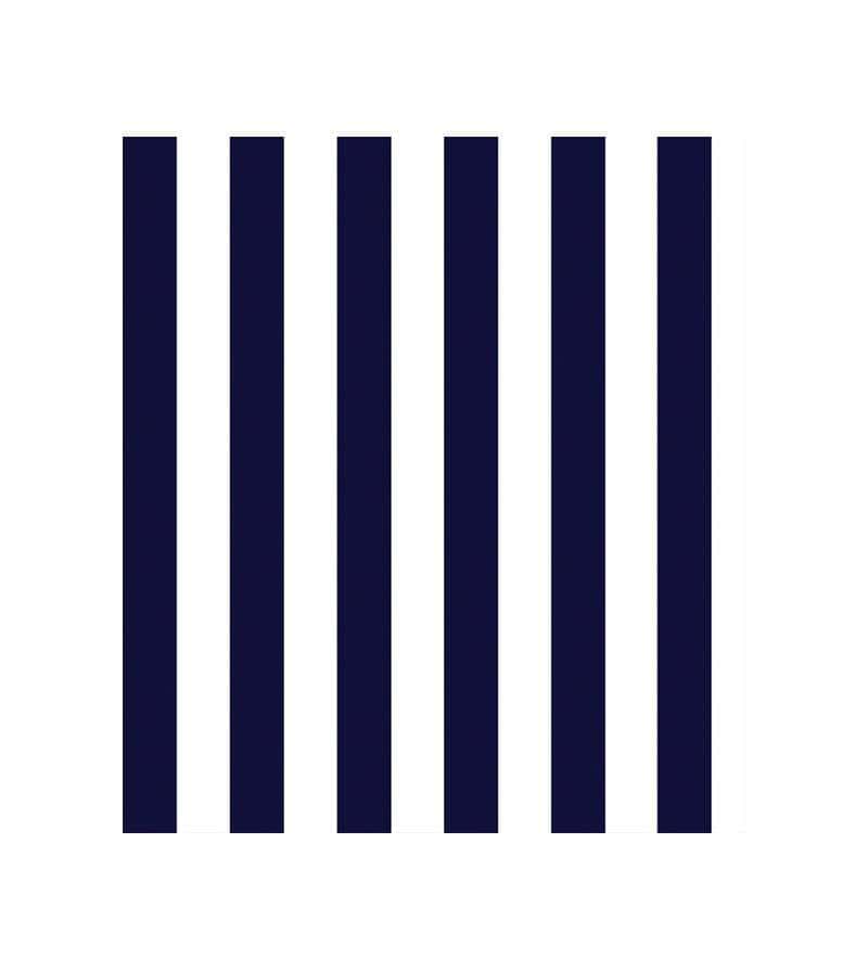 Papel de parede listrado com listras azul escuro e branco
