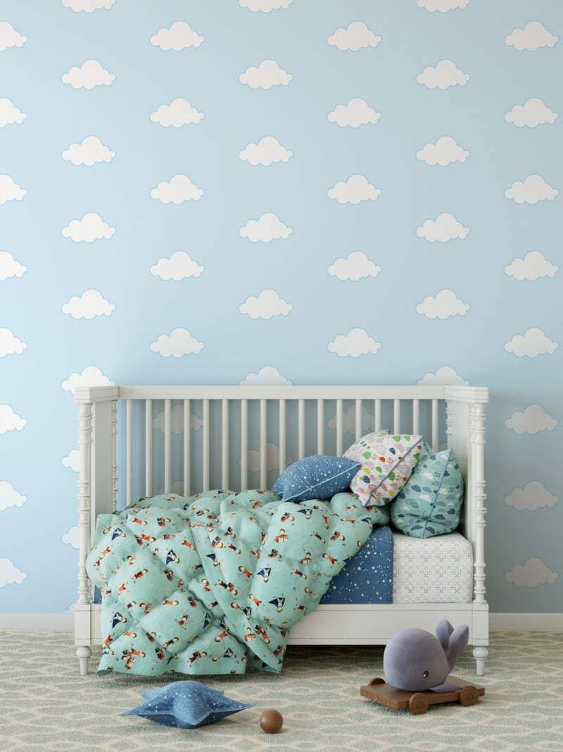 Papel de parede nuvem azul