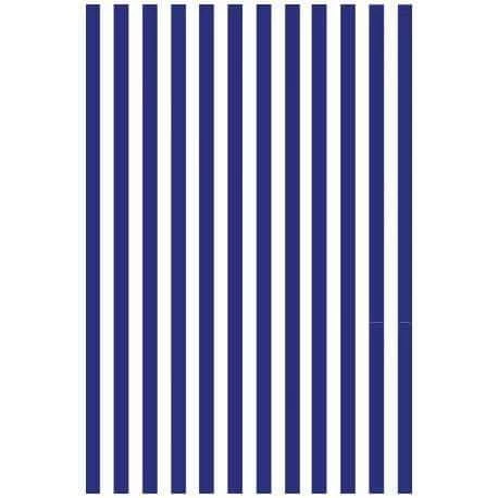 Papel de parede listrado azul royal e branco